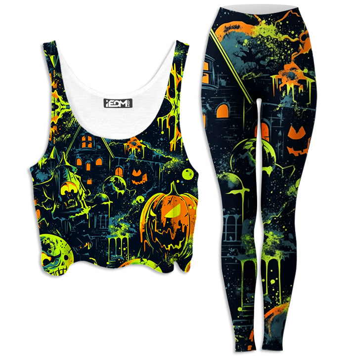 Cursed Manor Crop Top and Leggings Combo | iEDM