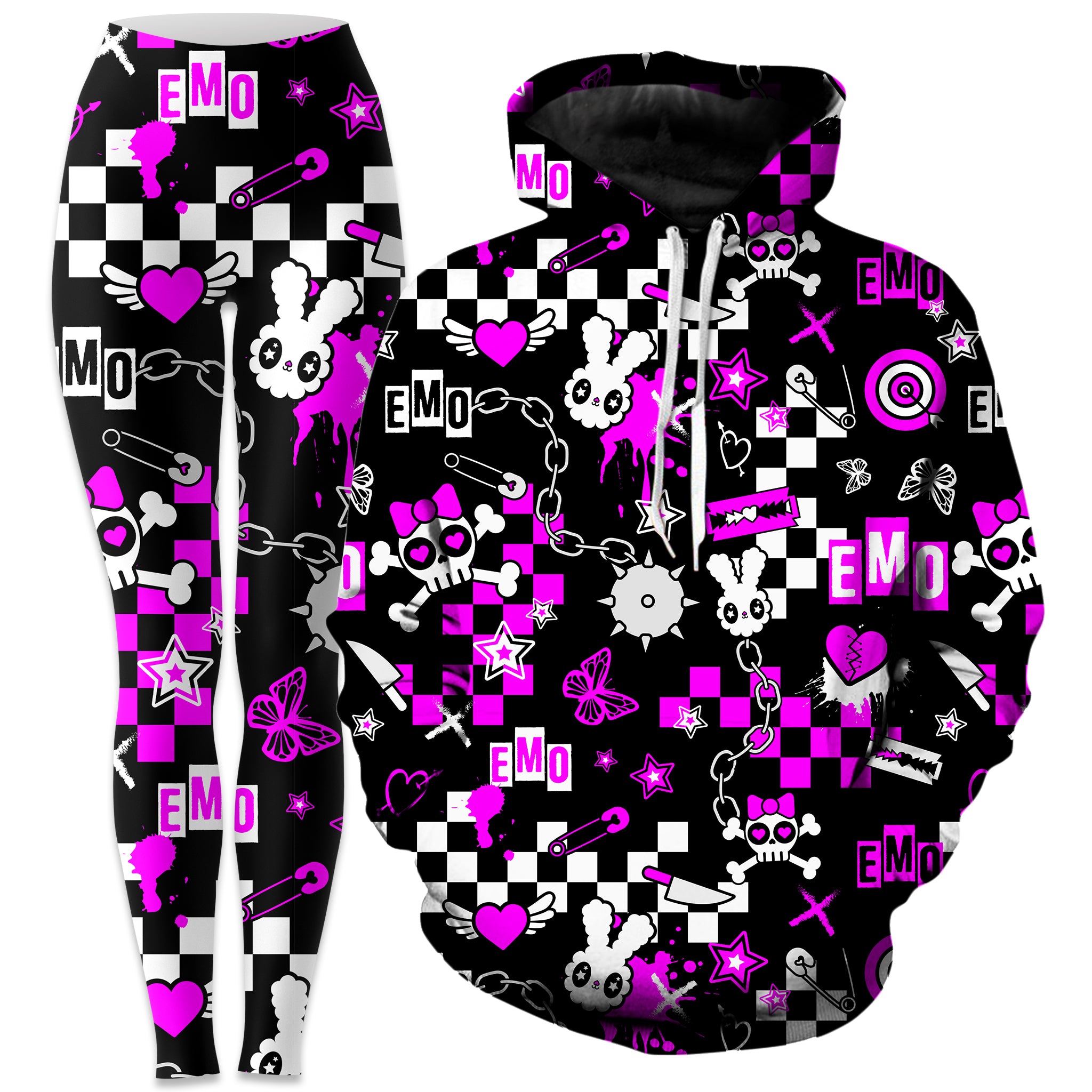 Emo Halloween Hoodie and Leggings Combo | iEDM