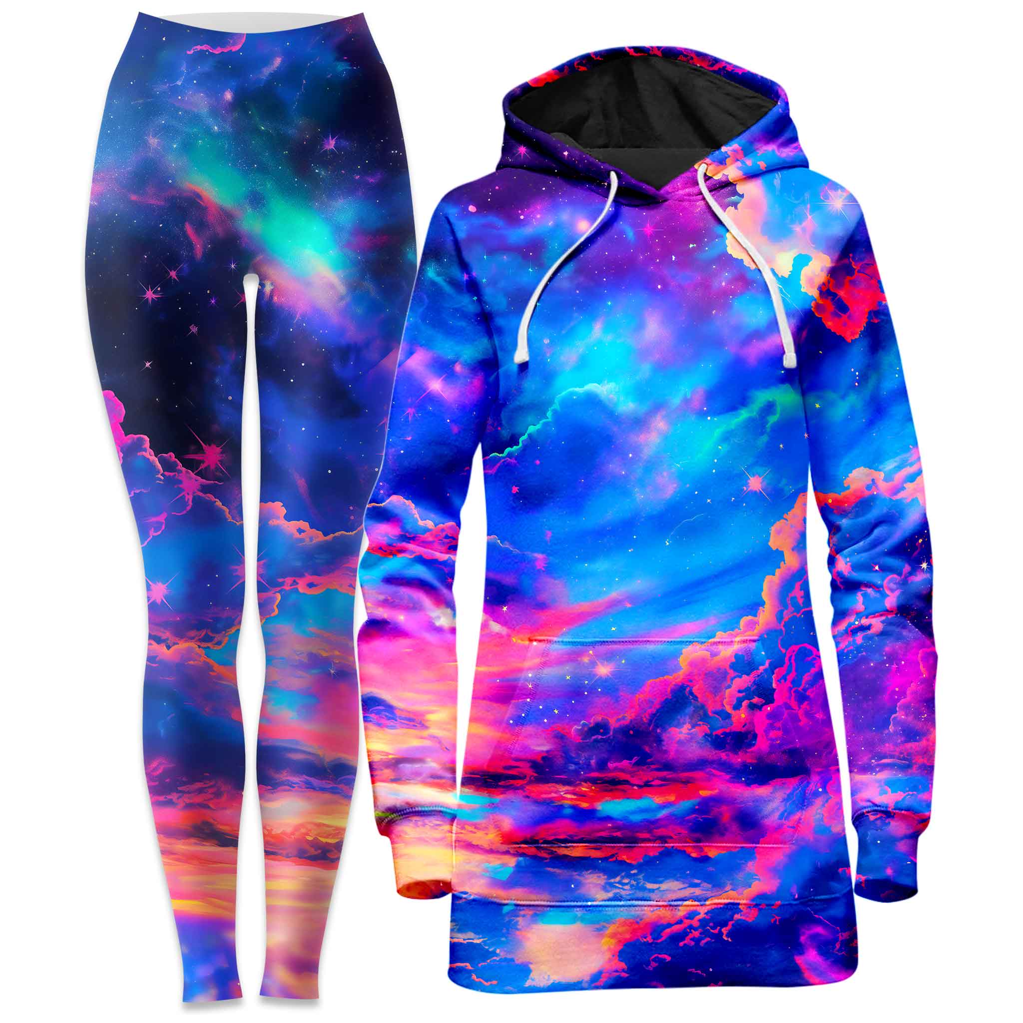 Storybook Sky Hoodie Dress and Leggings Combo | iEDM