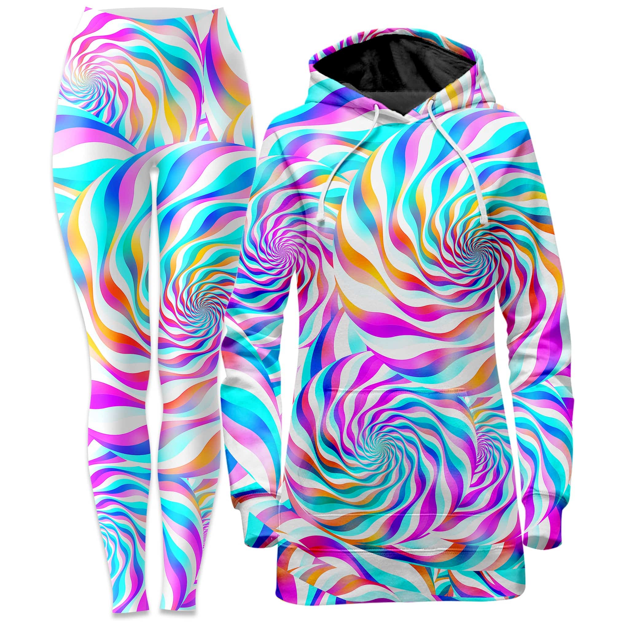 Cloud Surfing Hoodie Dress and Leggings Combo