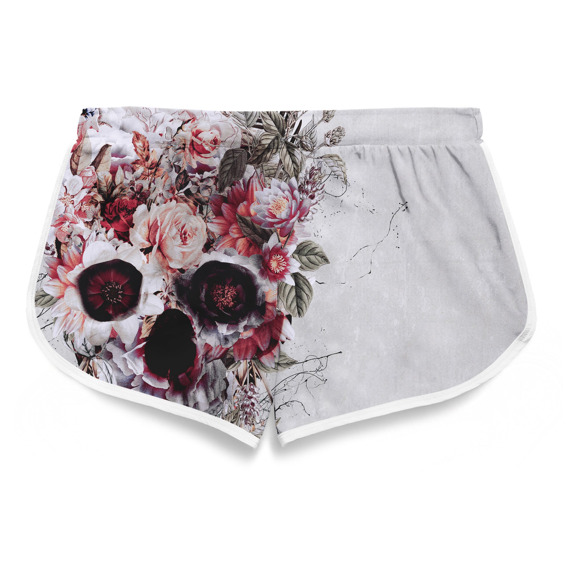 Floral Skull Women's Retro Shorts | iEDM