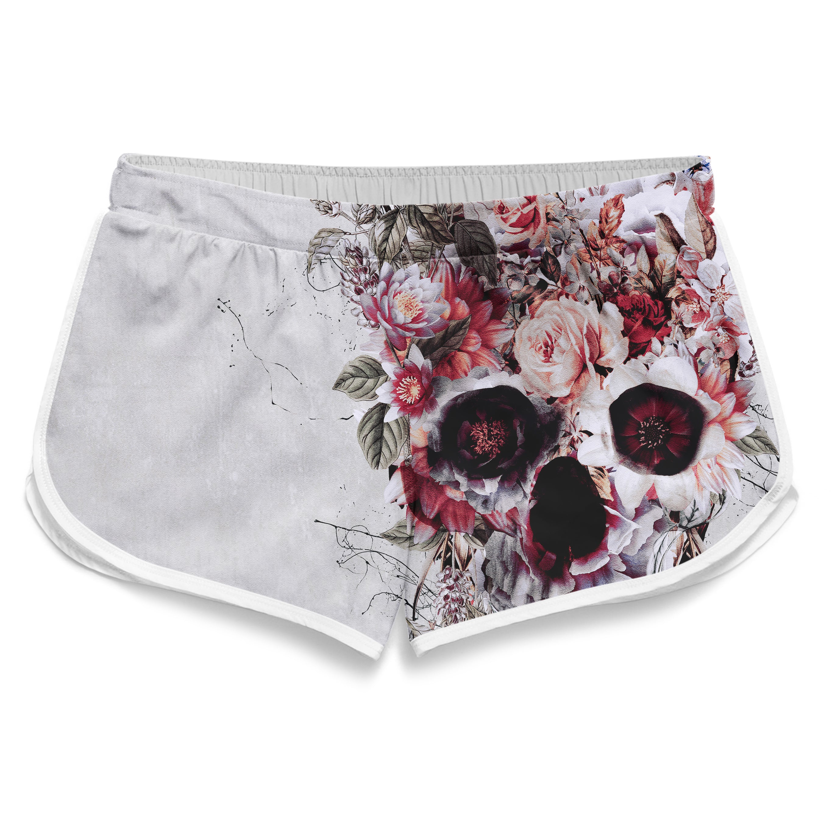 Floral Skull Women's Retro Shorts | iEDM