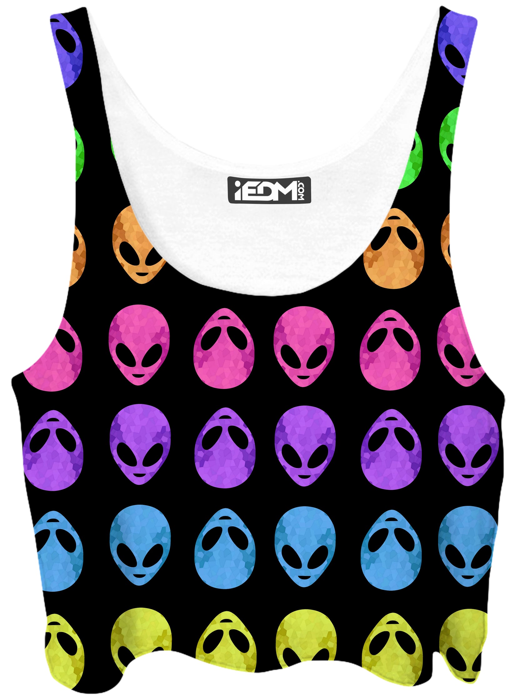 Alien Pattern Crop Top and Booty Shorts Combo