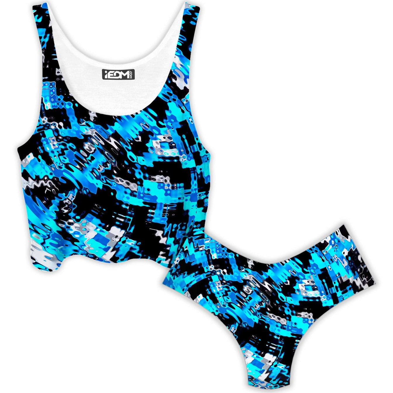 Aqua Rave Crop Top and Booty Shorts Combo – iEDM