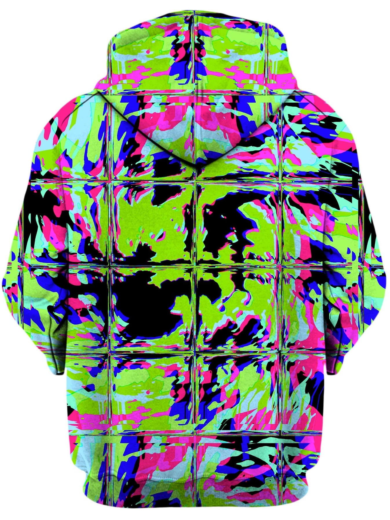 Blacklight Rave Glitch Unisex Zip-Up Hoodie | iEDM