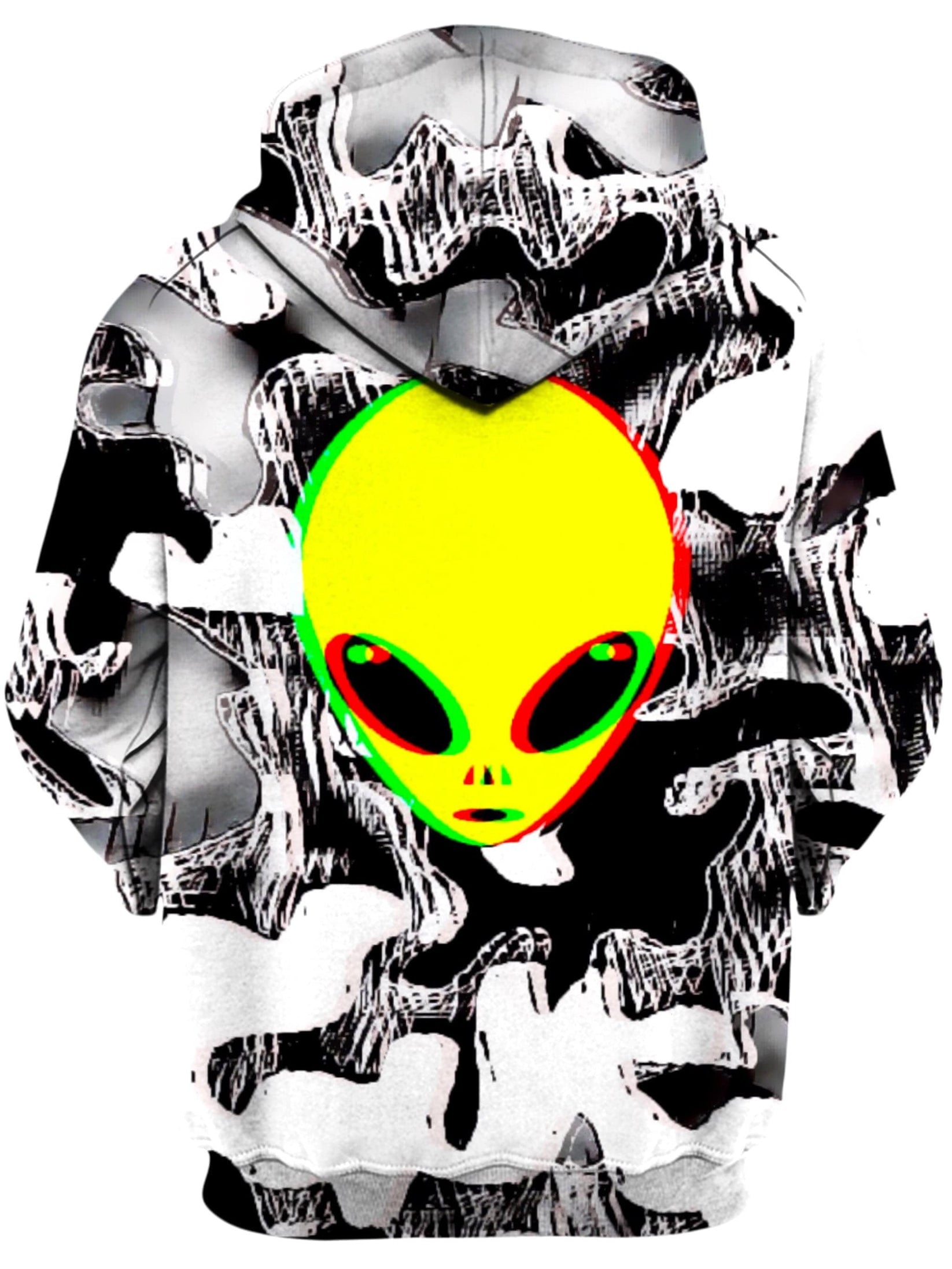 Trippy Alien Unisex Zip-Up Hoodie | iEDM