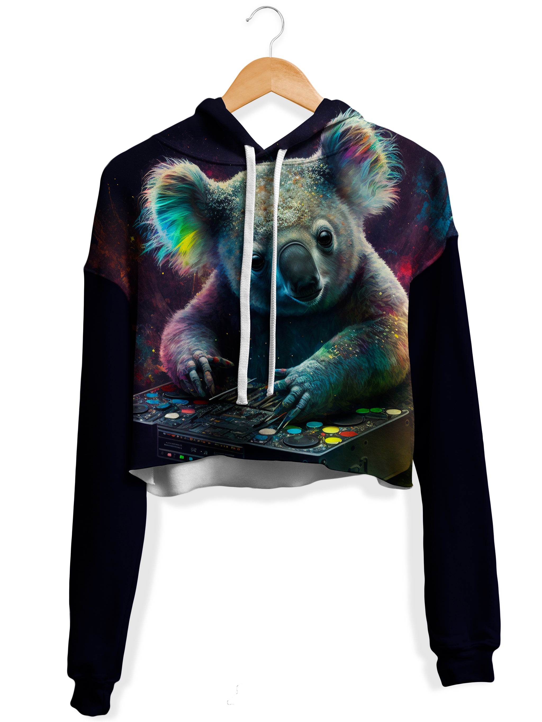Koala Remix Fleece Crop Hoodie | iEDM