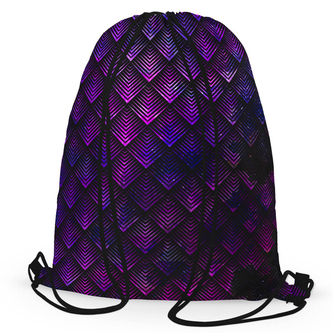 Galactic Dragon Scale Purple Drawstring Bag | iEDM