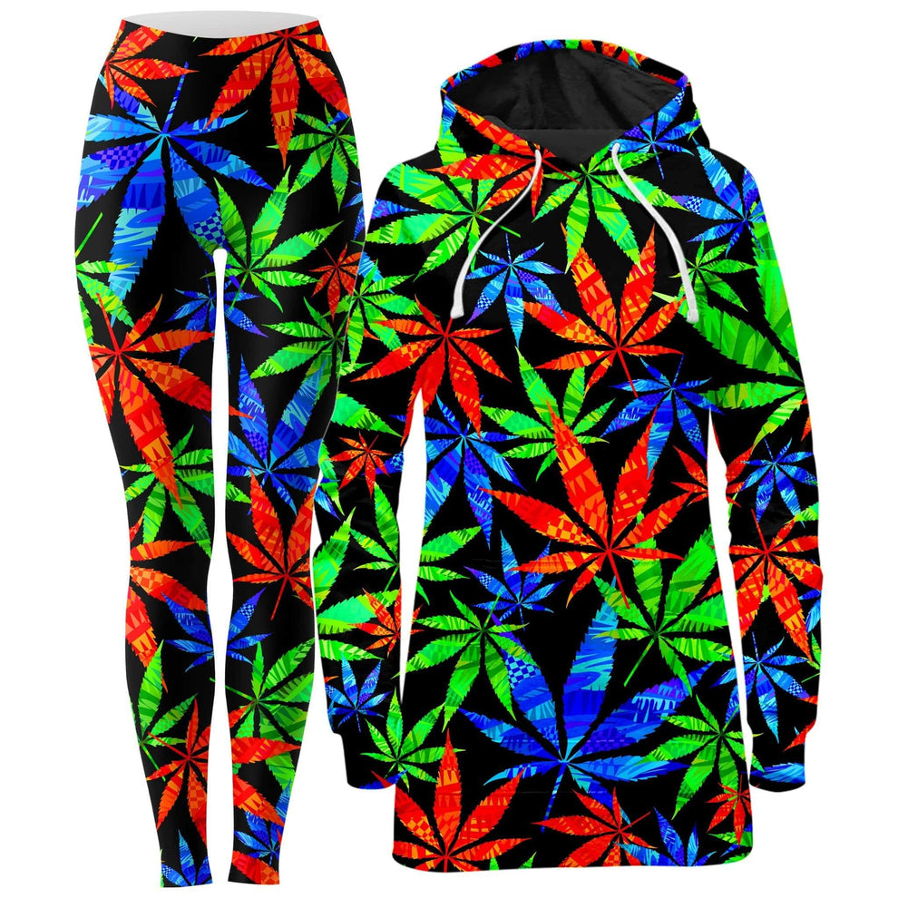 Weed Hoodie Dress and Leggings Combo | iEDM